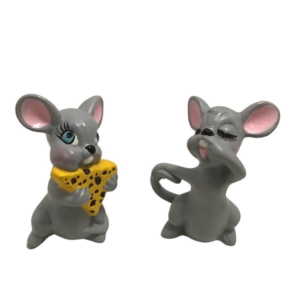 Art | Vintage Miniature Set Of 2 Mice Mouse Ceramic Couple Collectible ...